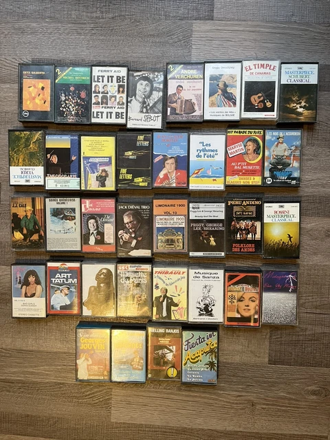 LOT DE 35 K7 audio variété internationale et française années 70-90 EUR ...