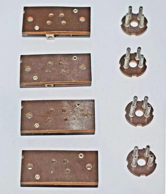 4 PIN PAXOLIN Speaker Socket With Plug - Four Pairs New And Unused ...