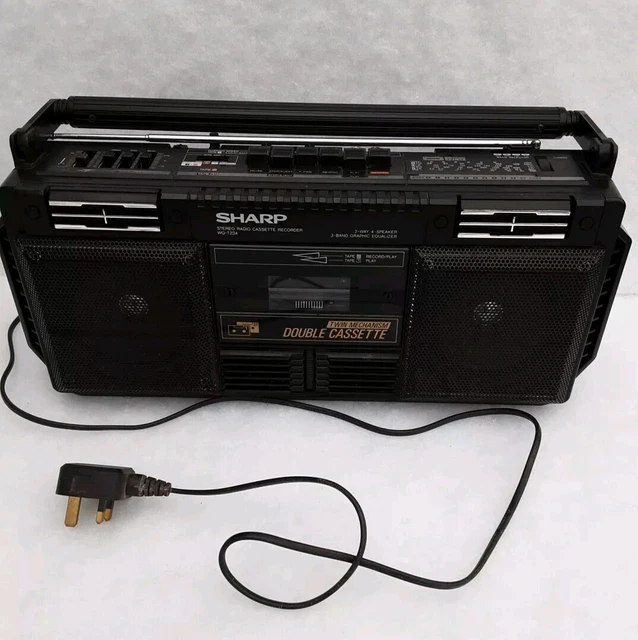 SHARP WQ-T234E STEREO Radio Cassette Recorder Music Boombox Vintage £52 ...