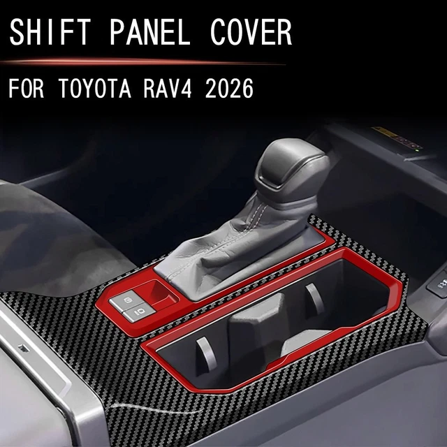 FOR 2026 TOYOTA RAV4 Carbon Fiber Gear Shift Panel Cover Trim Car ...