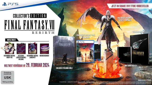 FINAL FANTASY VII Rebirth Collector's Edition PS5 Limited Sephiroth Figur Spiel EUR 420,00 ...