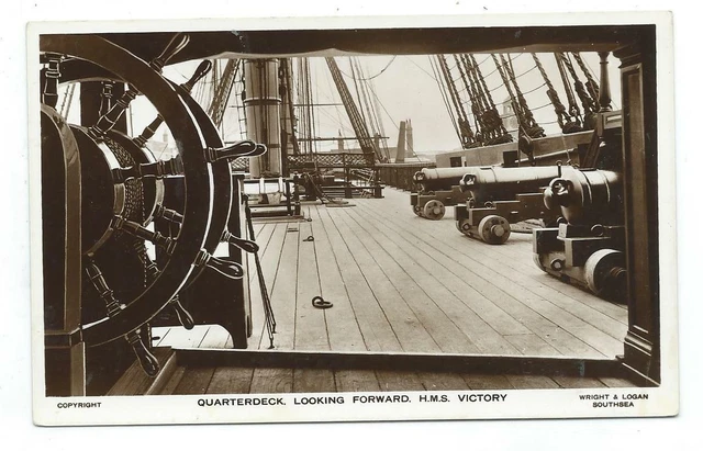 HAMPSHIRE PORTSMOUTH HMS Victory Wright & Logan Southsea RP Postcard c ...