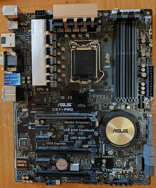 ASUS Z97-PRO ATX MOTHERBOARD LGA1150 DDR3 32GB VGA+DVI+DP+HDMI WITH ...