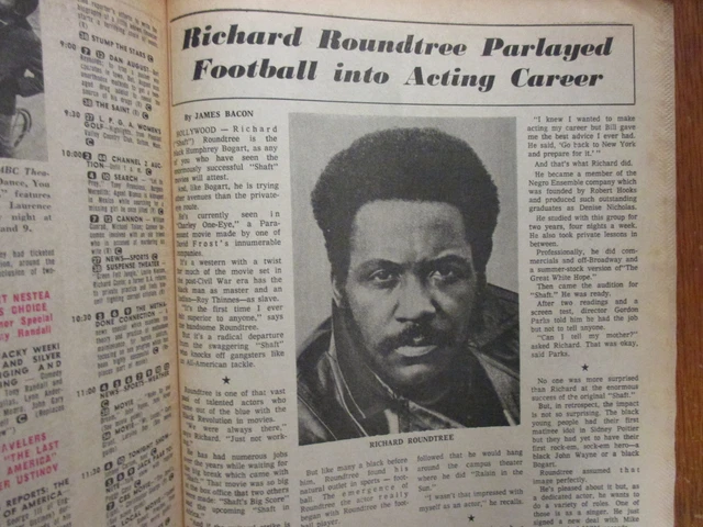 JUIN-1973 BOSTON SUNDAY Herald TV Mag (LILLI PALMER/RICHARD ROUNDTREE ...
