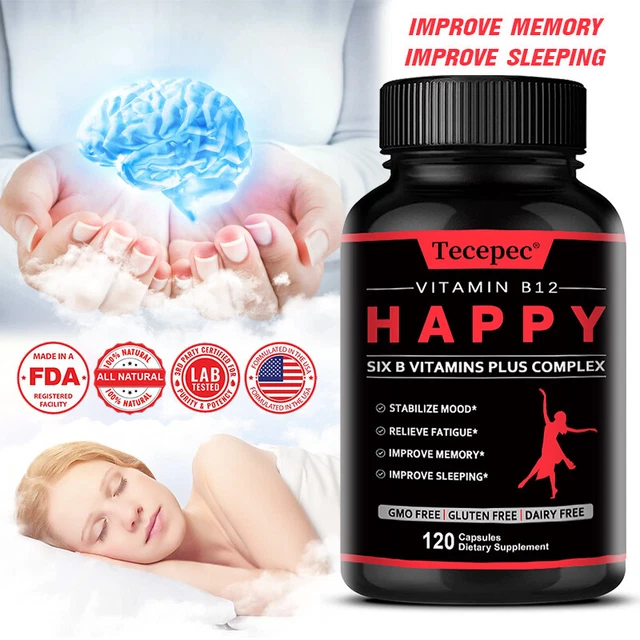 VITAMIN B12 - B Complex Vitamins - Brain, Heart, Nervous System Support ...