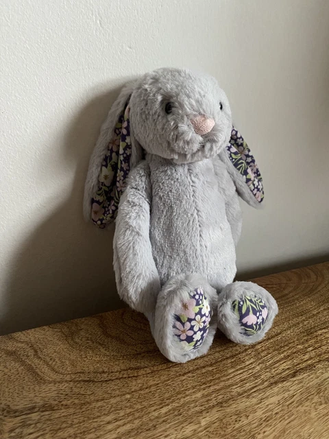 JELLYCAT BLOSSOM SILVER Bunny Bloom Grey Small Rabbit Soft Toy £42.32 ...