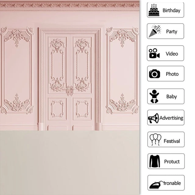 SIMPLE PINK THEMED Lovely Door Happy Birthday Backdrop $36.09 - PicClick AU