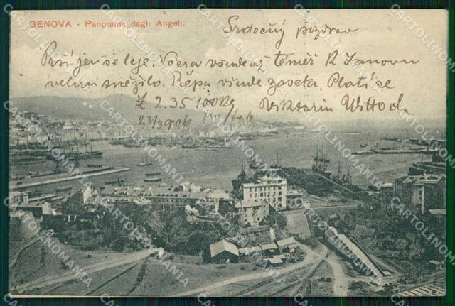 GENOVA CITTÀ PANORAMA dagli Angeli cartolina RB8082 EUR 6,00 - PicClick IT