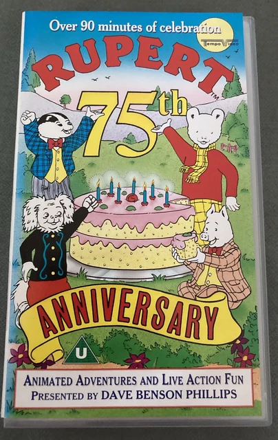 RUPERT THE BEAR: RUPERT 75TH Anniversary Rare PAL VHS VIDEO £4.99 ...