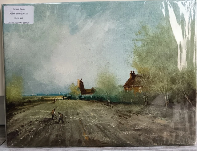 PLOUGHING THE FIELD Original Oil Painting Bernard Banks British ...