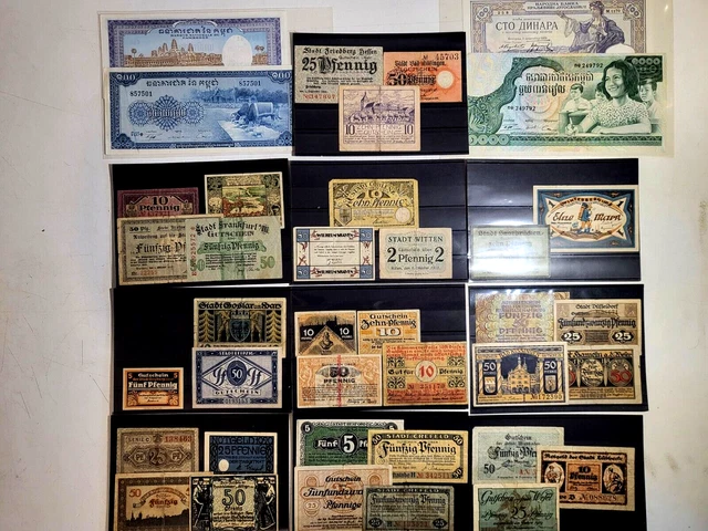 BANKNOTES, EMERGENCY MONEY, Southeast Asia, Unc., rarities with it ...