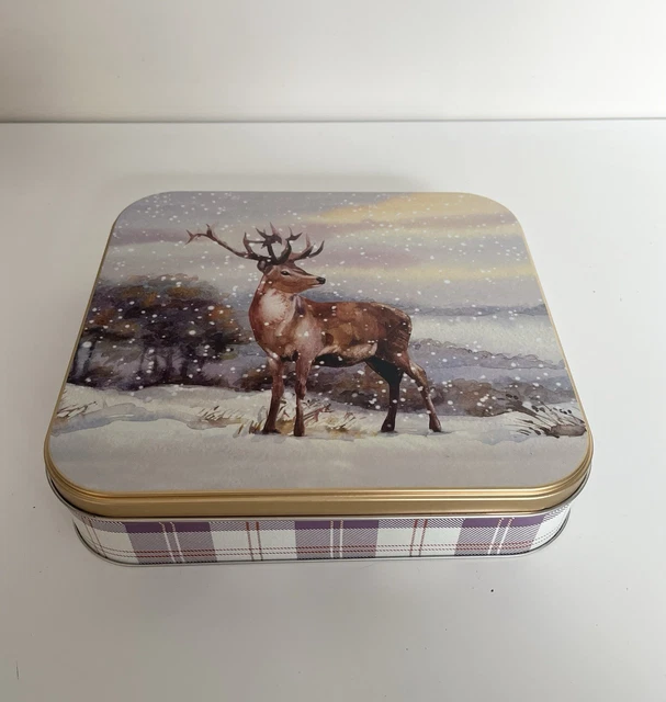 TESCO SCOTTISH SHORTBREAD Reindeer Christmas Tin Empty £5.45 - PicClick UK