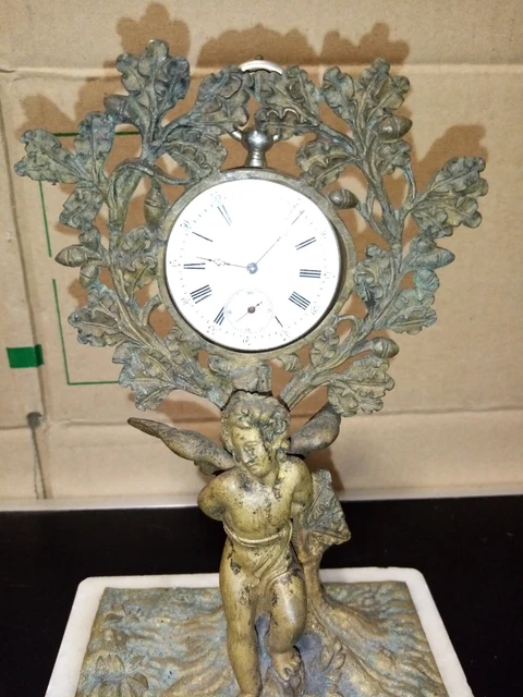 ANCIEN PORTE MONTRE gousset en bronze a décor d'angelots Chêne Gland ...