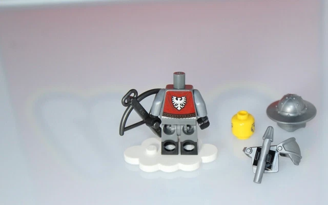 LEGO BAM CASTLE Red Falcon Knight Minifigure Medieval CROSSBOW Dual ...