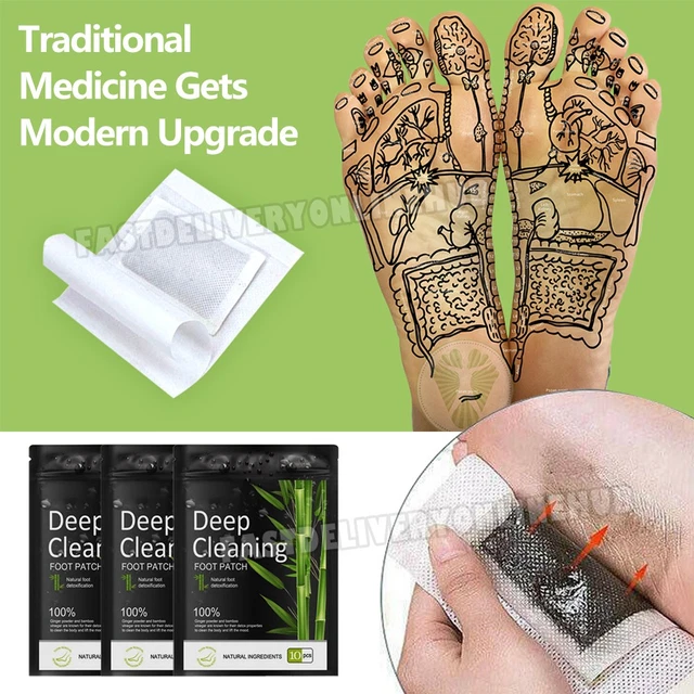 DETOX FOOT PATCHES Deep Cleansing Pads Pain Relief Sticky Sleep Toxin ...