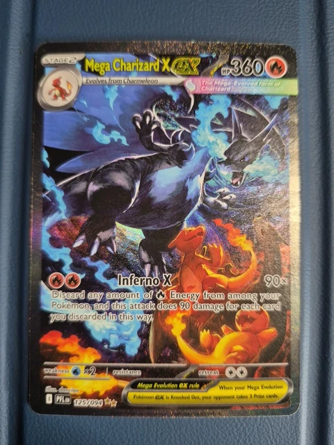 MEGA CHARIZARD X ex 125/094 pokemon Mega Evolution Phantasmal Flames NEAR MINT £312.70 - PicClick UK