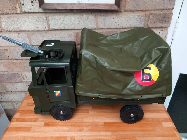 VINTAGE CHERILEA ACTION Man Military Truck With Cover And Heavy Machine ...