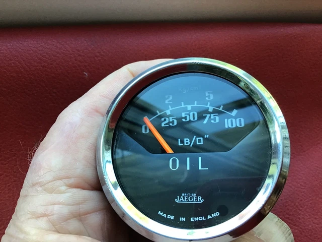 JAEGER OIL PRESSURE Gauge Sunbeam Alpine Tiger Rootes Hillman Dasboard ...