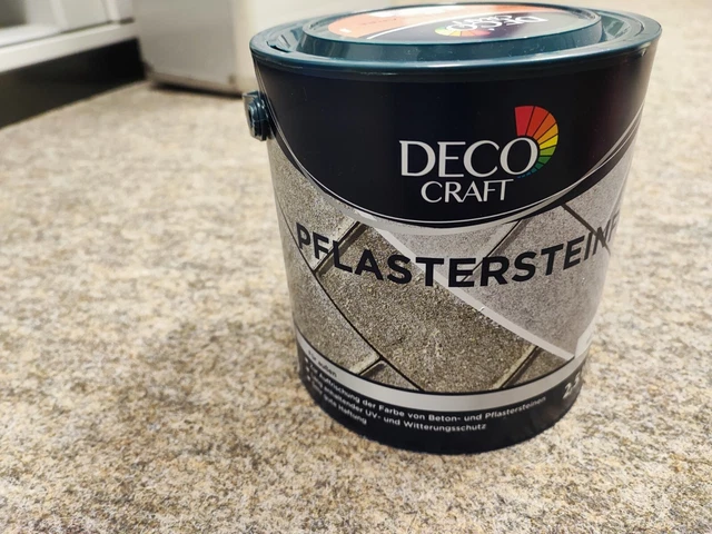 DECO CRAFT PFLASTERSTEINFARBE Farbe für Steine rot Pflasterstein 2,5L ...