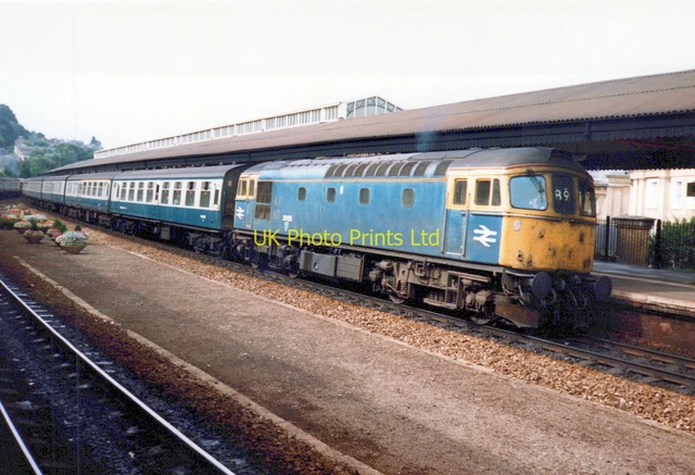 RAILWAY PHOTO 6X4 Class 33 33015 Passenger Train Bath c1986 £1.50 ...
