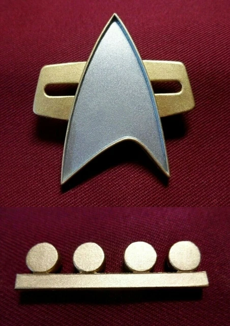 STAR TREK DS9 Uniform Communicator Combadge Rank Pip Pin Insignia Badge ...