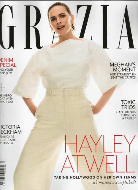 GRAZIA MAGAZINE MARCH 17 2025 Hayley Atwell Twiggy Sara Pascoe Victoria ...
