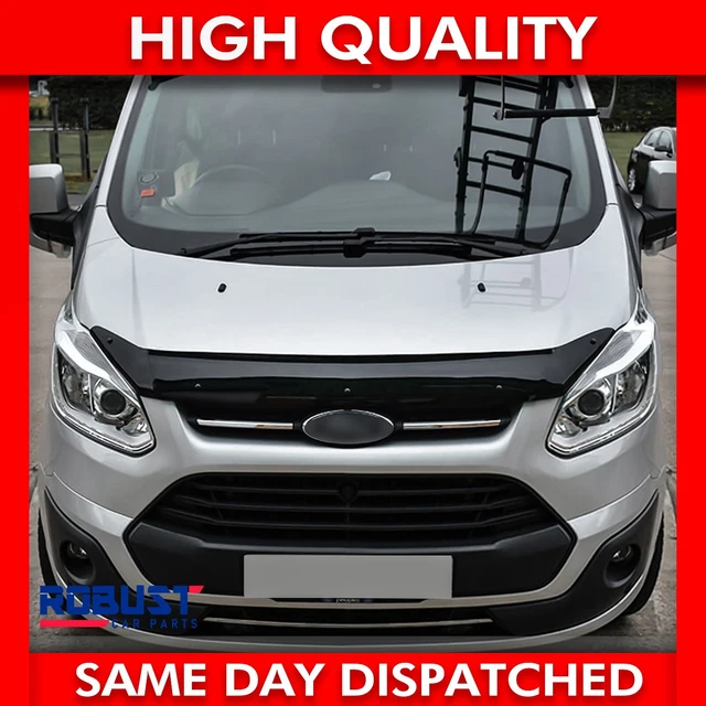FOR FORD TRANSIT Custom Bonnet Wind Deflector Protector Guard Bra (2012 ...