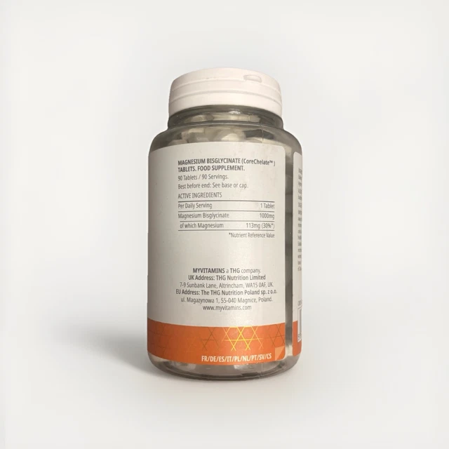 MAGNESIUM BISGLYCINATE TABLETS 113mg 90 Tablets Included, Sealed And ...