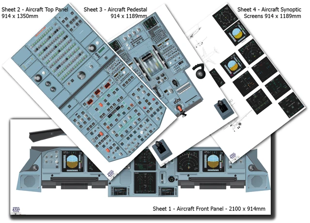 AIRBUS A320 NEO Family Cockpit Training Poster - Full Size £120.00 ...