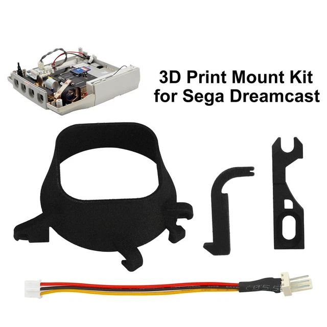 COOLING FAN 3D Print Mount Mod Kit w/ Latch & Cable Adapter for SEGA ...