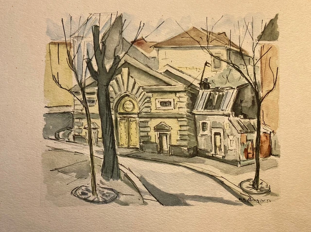 TROIS GRAVURES DES Années 50 Signées HA Rougier : Lille, Montpellier ...