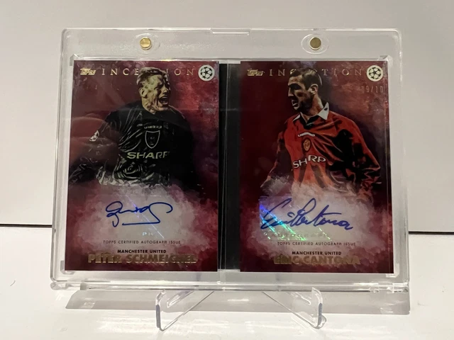 TOPPS INCEPTION 2022, Eric Cantona/ peter schmeichel booklet, 09/10 EUR ...
