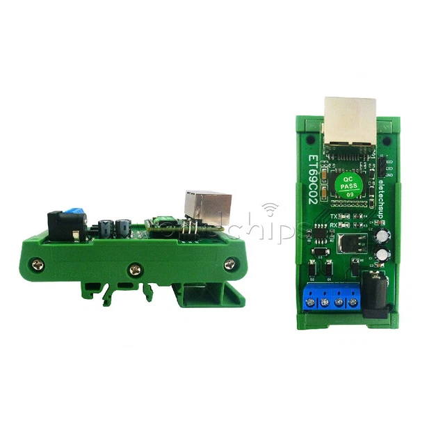 RS485 TO ETHERNET TCP/IP Converter MQTT Modbus RTU Module With Rails New EUR 19,52 - PicClick IT