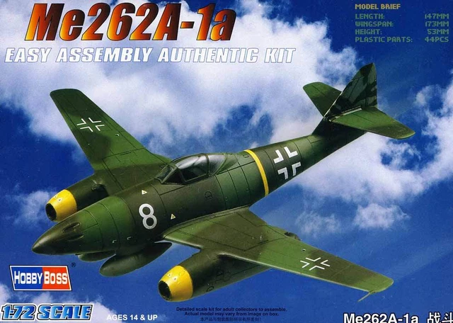 HOBBYBOSS MESSERSCHMITT ME-262A-1A Blanc 8 Witzmann 1:72 Modèle-kit ...