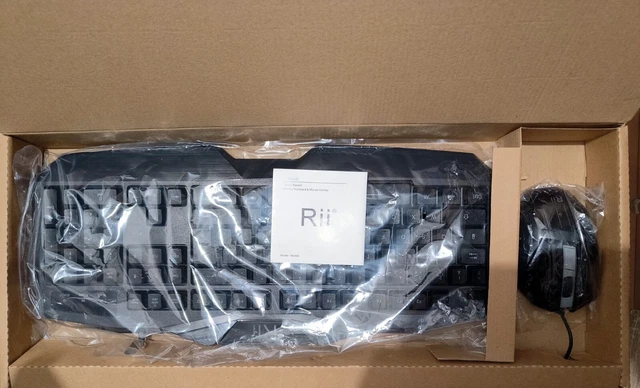 CLAVIER SOURIS RGB gamer pack keyboard mouse Rii RK400 molette scroll ...