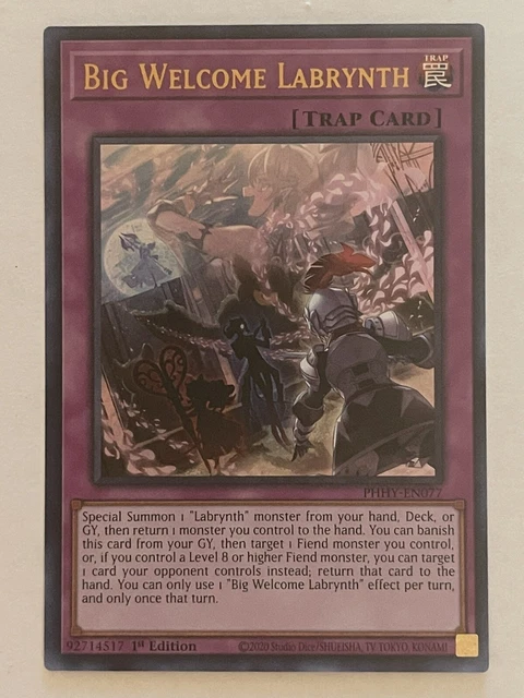 YU-GI-OH! TCG BIG Welcome Labrynth PHHY-EN077 NM Ultra Rare 1st Edition $24.99 - PicClick CA