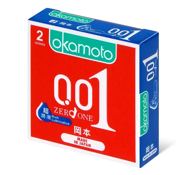 OKAMOTO 001 RICH Lubricative 2's Pack PU Condom $15.99 - PicClick CA