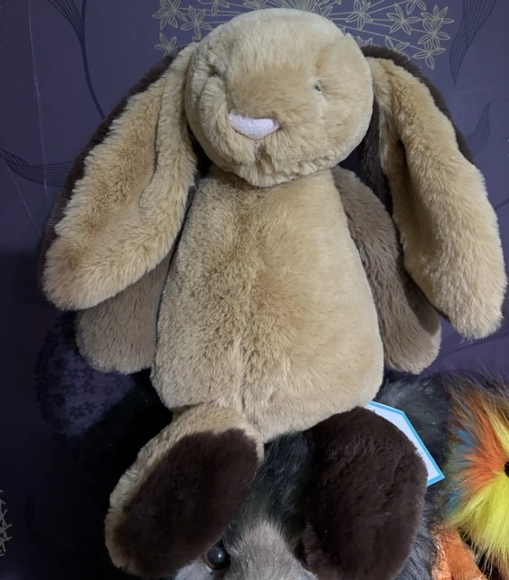 JELLYCAT BROWN PATCHWORK Bunny 100% Genuine with Tags £63.10 - PicClick UK