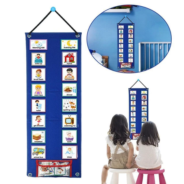 KID VISUAL SCHEDULE Learning Materials Chore Chart For Home Table Learn ...