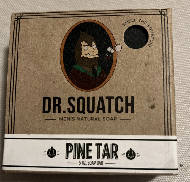Dr Squatch All Natural Bar Soap For Men W Heavy Grit Pine Tar 5oz £