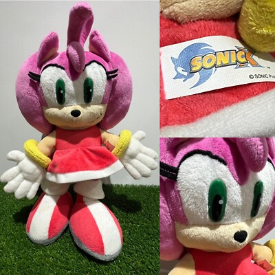 RARE AMY ROSE Sonic X Sonic the Hedgehog 13" Soft Plush Toy. Sega 1st ...