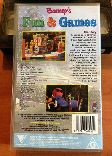 BARNEY - BARNEY'S Fun & Games - Vhs EUR 18,74 - PicClick FR