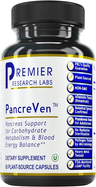 PREMIER RESEARCH LABS PancreVen | Pancreas | Digestion Support | 60 ...