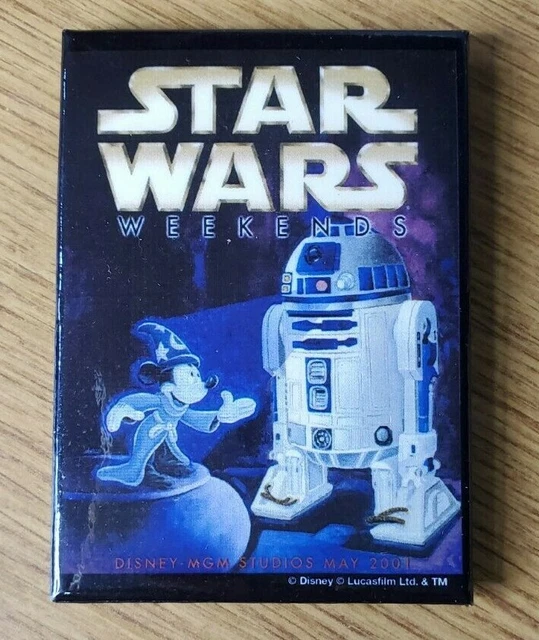 STAR WARS WEEKENDS Vintage R2-D2 Mickey Mouse May 2001 Bouton Del Rey ...