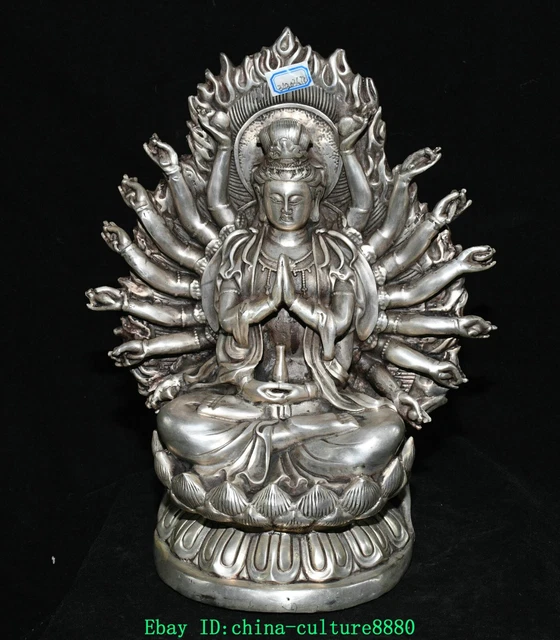 BOUDDHISME TIBÉTAIN MILLE bras d'argent Guanyin Guanyin image EUR 275,00 - PicClick FR