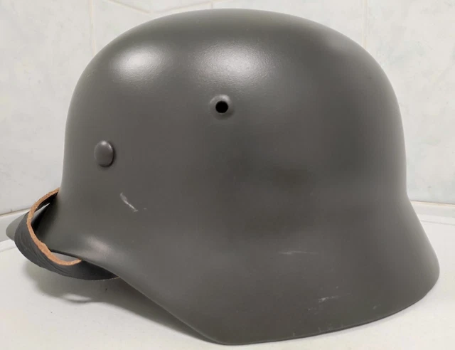 REPRODUCTION WW2 CASQUE M35 allemand 58/59cm german helmet deutsch ...