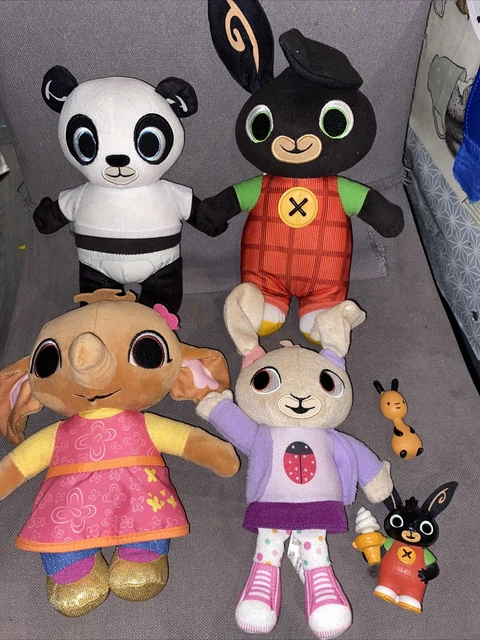 CBEEBIES BING BUNNY Talking BingPando Sula and soft toy coco. flop ...