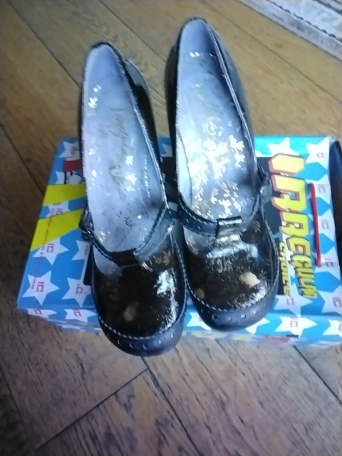 IRREGULAR CHOICE MARY Jane Size41/8 Black And Gold With Box £13.20 ...