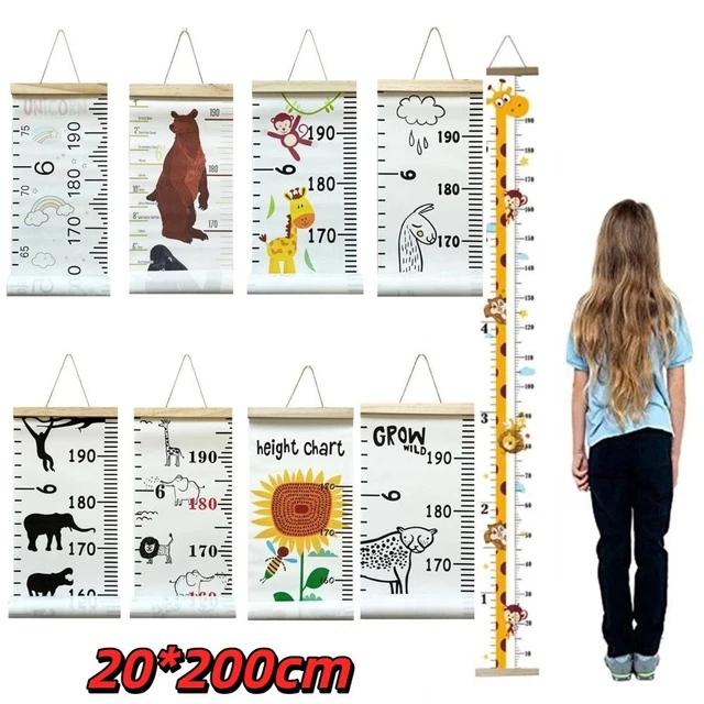 WALL HANGING CHILD Growth Chart Removable Height Measure Ruler Home ...
