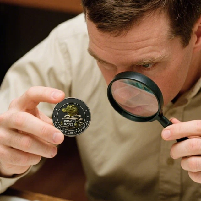 ALLIGATOR ALCATRAZ HUMOR Collectible Coin Florida Everglades Alcatraz ...